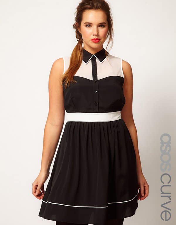 Leona Lewis Wears ASOS Shirt Dress with Color-Block Panels