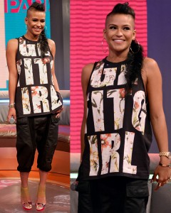 Cassie On 106 & Park in Dufoura Open-Toe Booties by Louboutin