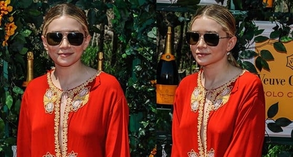 Why Ashley Olsen's Red Kaftan at Veuve Clicquot Polo Classic Speaks Volumes Why Ashley Olsen's Red Kaftan at Veuve Clicquot Polo Classic Speaks Volumes