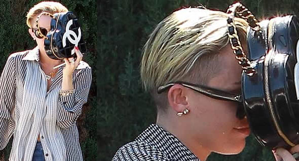 Miley Cyrus' Iconic Legs and Chanel Handbag: Spotted in Los Angeles