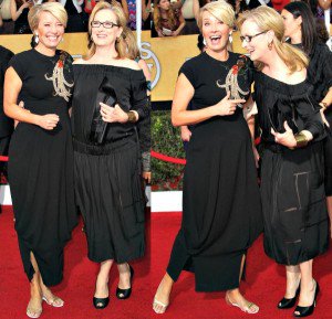 Emma Thompson Shows Off Her Feet in Toboggan d’Orsay Flats