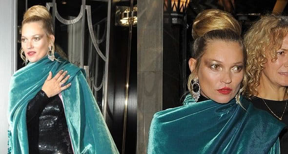 How Kate Moss Perfectly Pulled Off a 70s-Inspired Look at Claridges ...