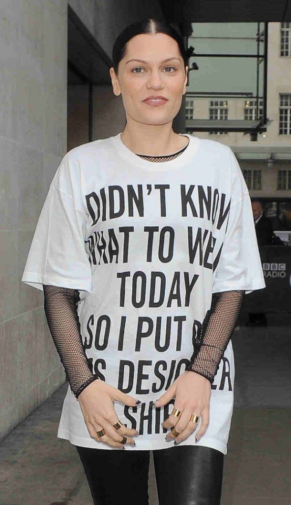 Jessie J Puts On ‘I Don’t Know What to Wear Today’ T-Shirt