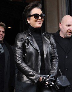 Kris Jenner's All Leather Outfit With Balenciaga Biker Ankle Boots