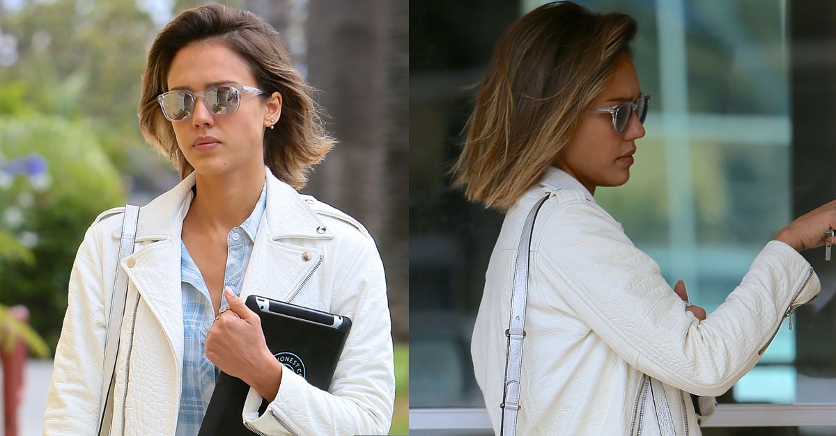 Jessica Alba’s Silver Kate Spade Flats Are a Masterclass in Comfortable ...