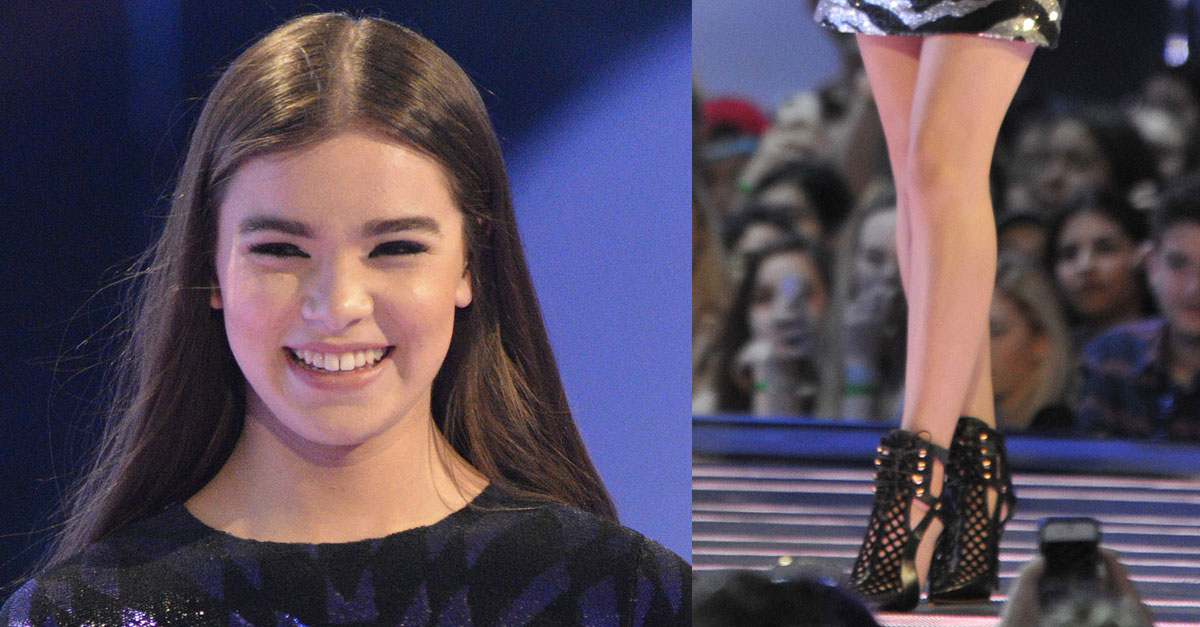 Hailee Steinfeld Increases Her Height in Tall Jetta Leather Booties