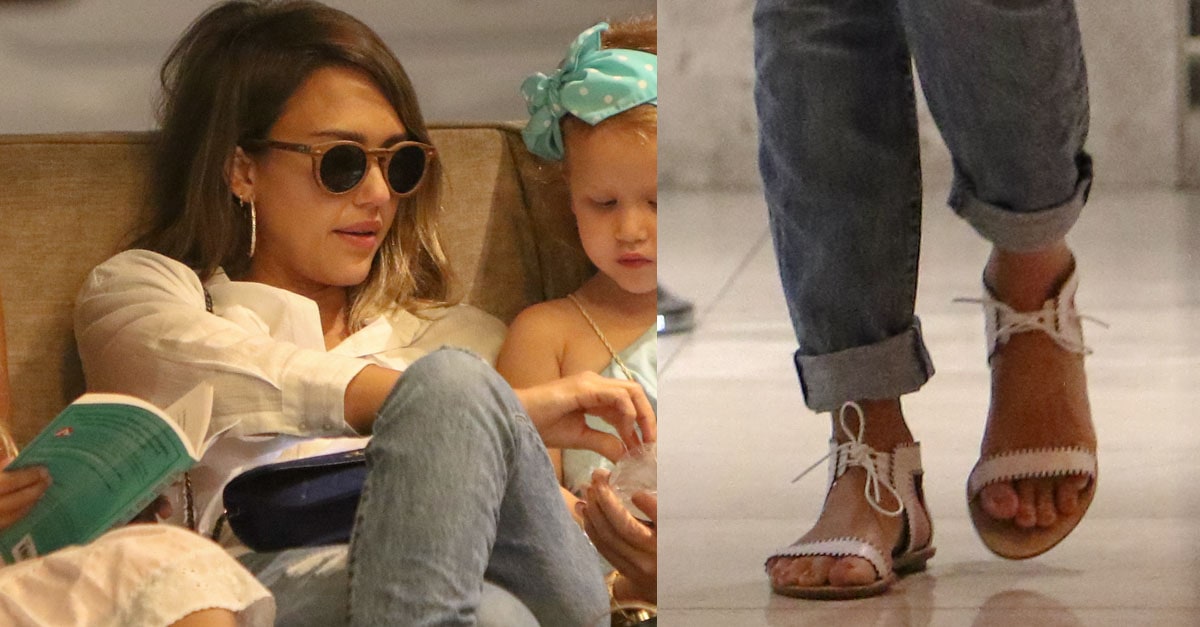 Jessica Alba Talks Mean Girl Moms and Breastfeeding in White Sandals