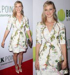 Amy Smart Flaunts Hot Feet in Summery Floral Dress and Lana Pumps