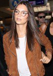 Emily Ratajkowski Debuts Tortoiseshell Glasses With Suede Derby Shoes