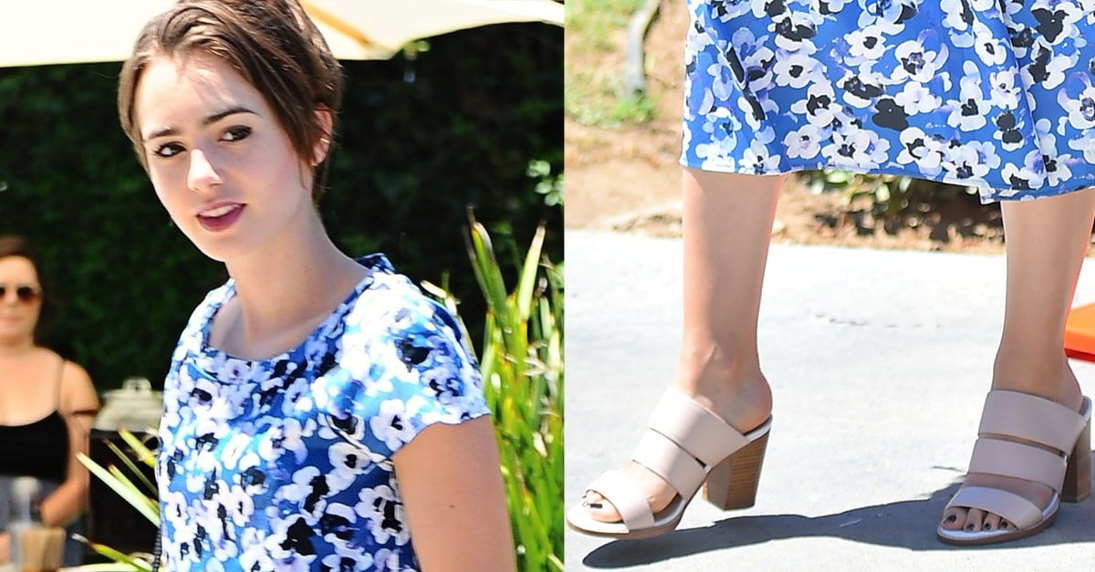 Lily Collins Flashes Belly Button With Pixie Cut Hairstyle