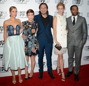 Kate Mara With Short Hair & Space-Themed Dress at Martian Premiere