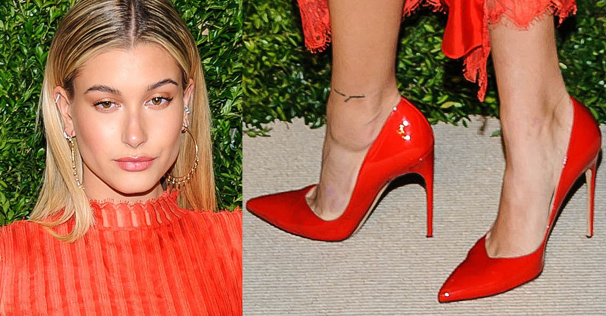 Hailey Baldwin Turns Heads in Tangerine Baja East Dress and Brian ...