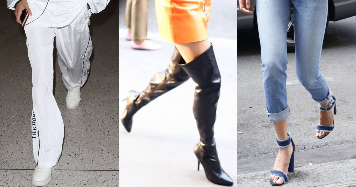 From Sneakers to Thigh-Highs: Bella Hadid's Must-See Off-Duty Shoe Moments