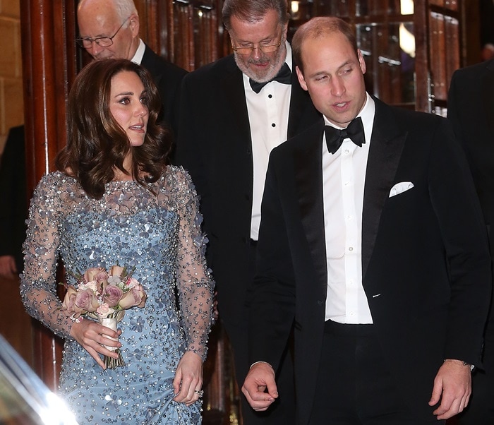 Kate Middleton Channels Frozen's Queen Elsa in Jenny Packham Gown