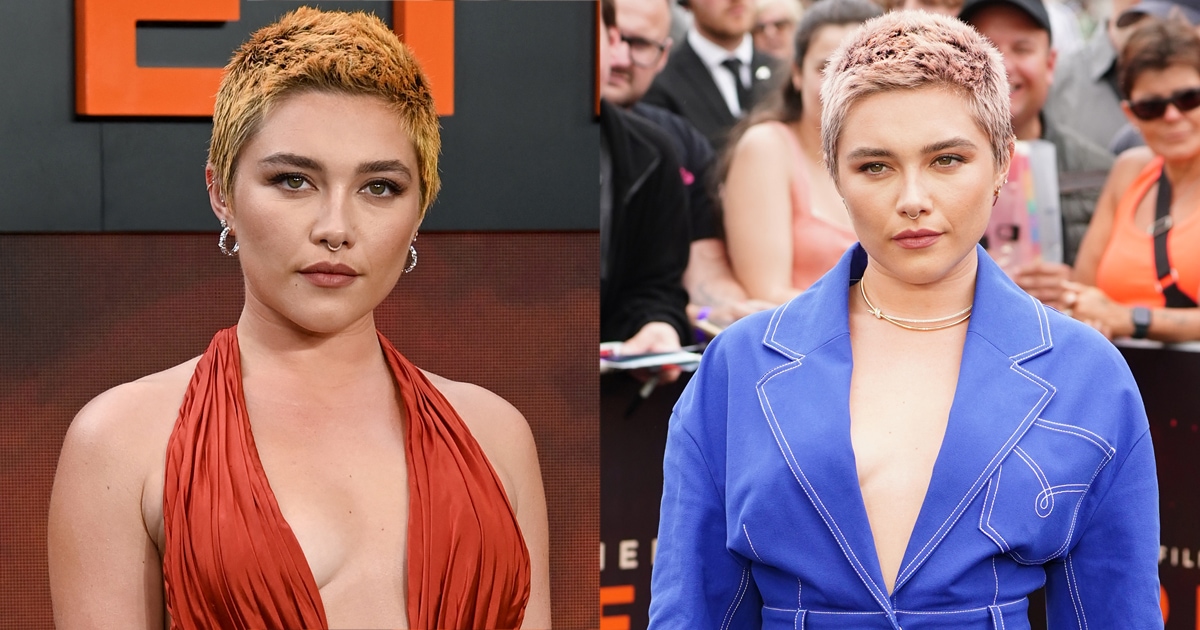 Florence Pugh Stuns in Fiery Orange Valentino Gown at Oppenheimer UK Premiere