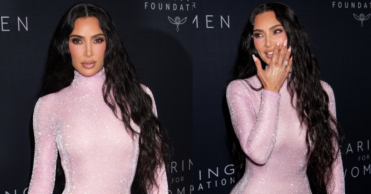 Kim Kardashian Goes Modest in Sheer Balenciaga Dress for Charity Event