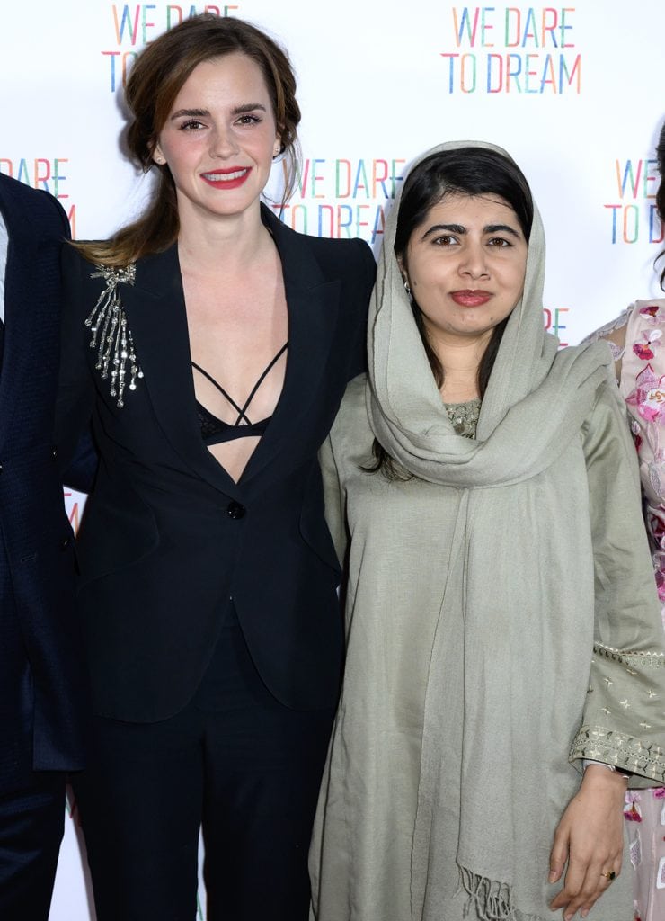 Emma Watson Embraces Shirtless Blazer Trend at We Dare To Dream Premiere