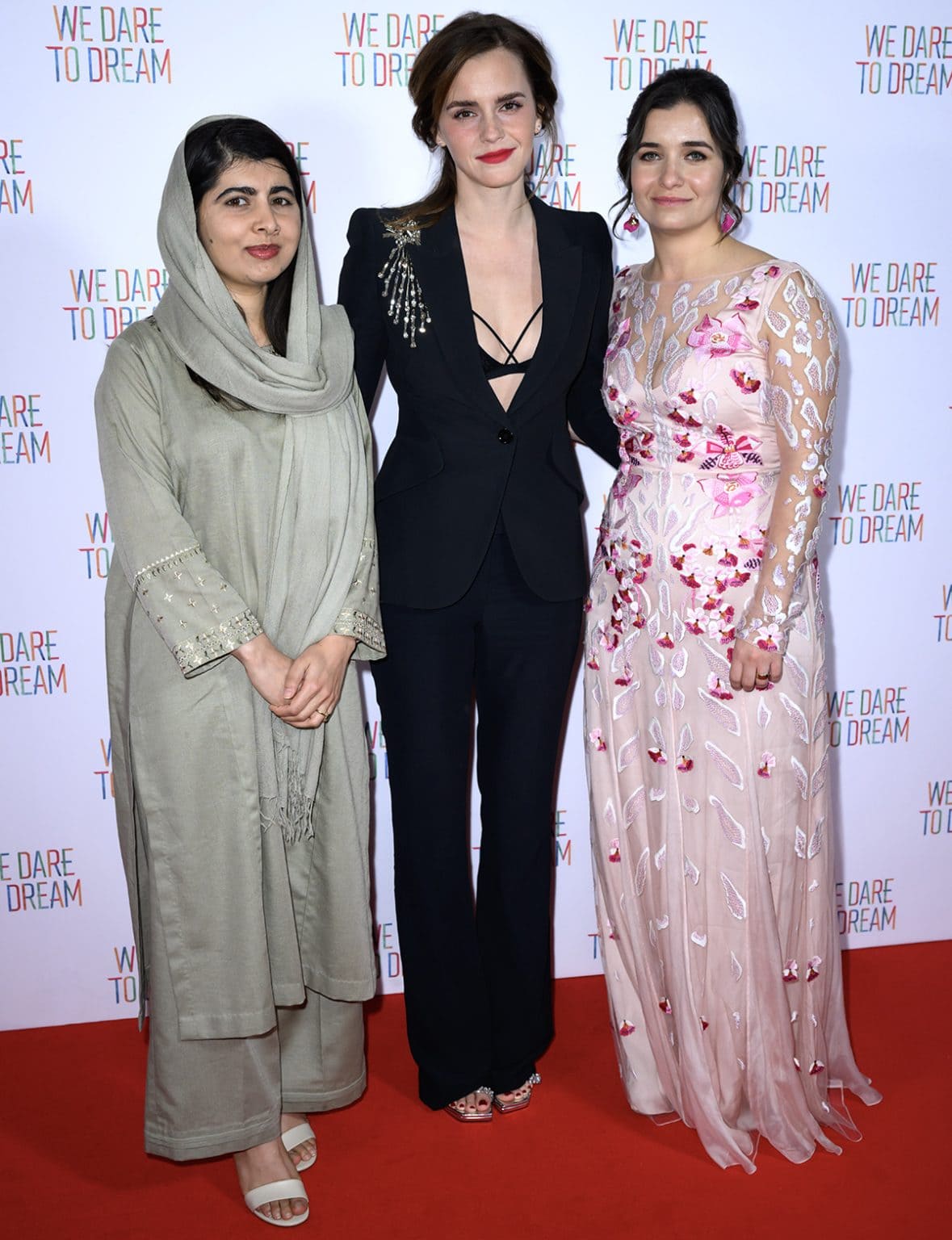Emma Watson Embraces Shirtless Blazer Trend at We Dare To Dream Premiere