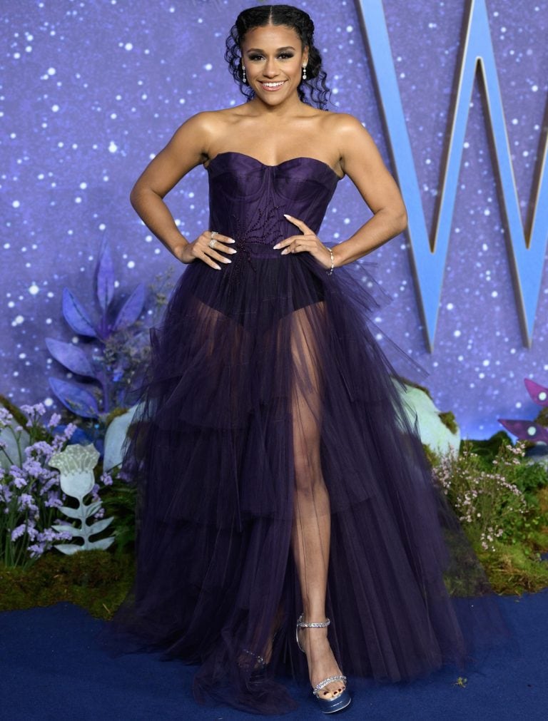 Ariana DeBose Stuns in Deep Purple Gown at UK Premiere of Disney's Wish