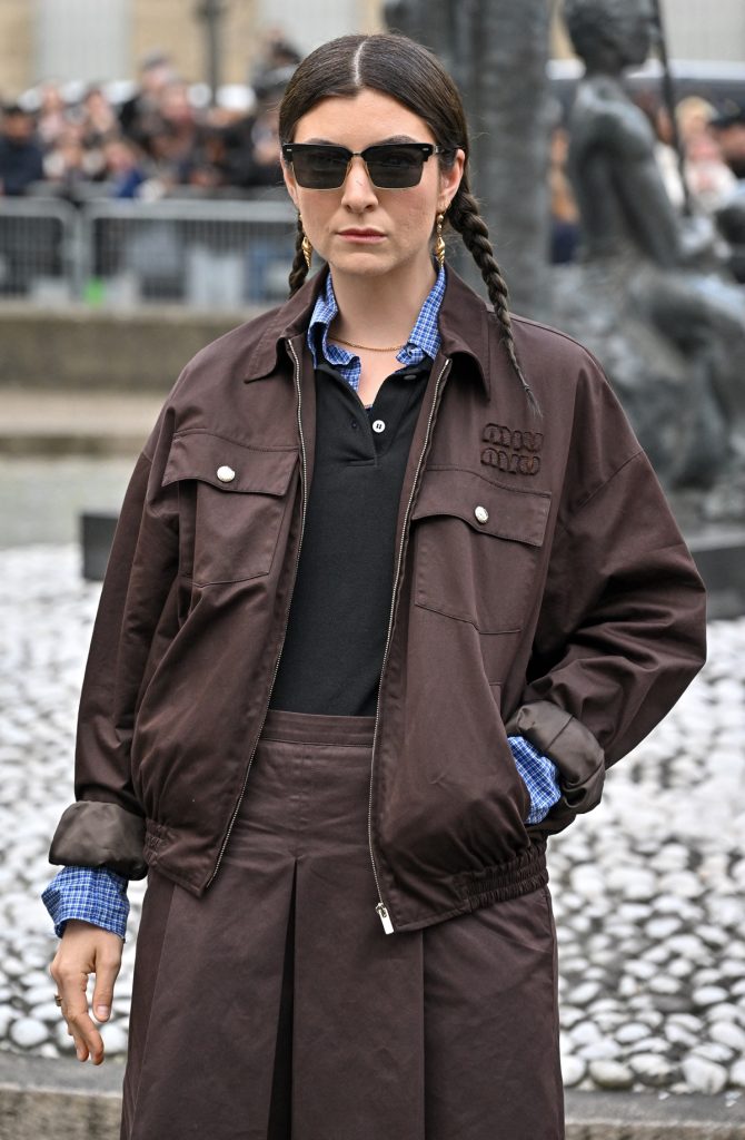 Lorde Exudes School Girl Vibes in Rare Public Appearance at Miu Miu ...