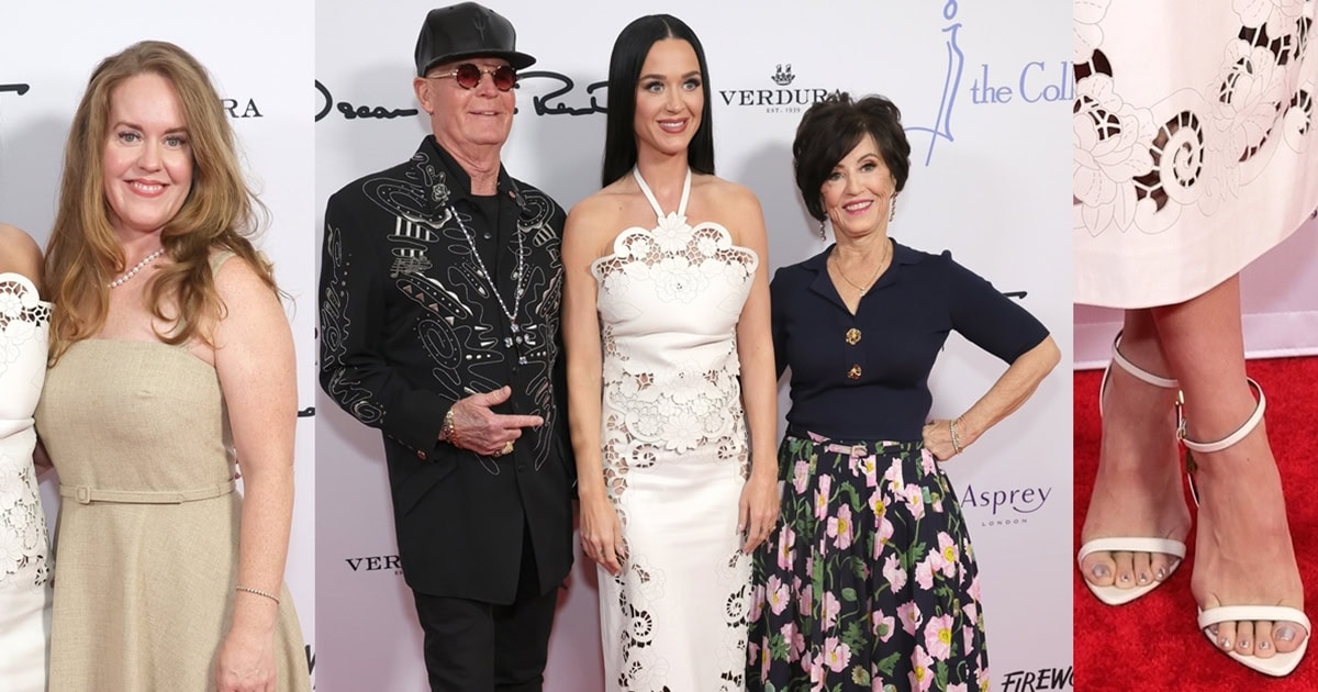 Katy Perry Dazzles in Oscar de la Renta at Colleagues Luncheon, Honored ...