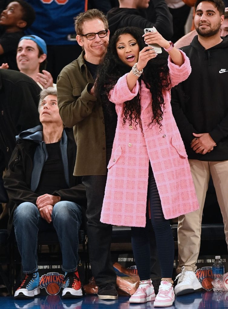 A Family Affair: Nicki Minaj Celebrates Easter Courtside in Pink Chanel ...