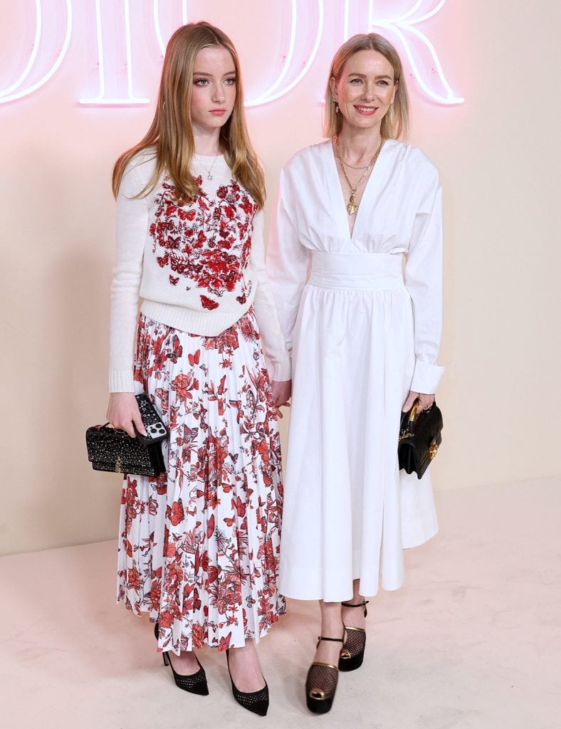 Naomi Watts & Trans Daughter Kai Attend Dior Show in Matching Whites