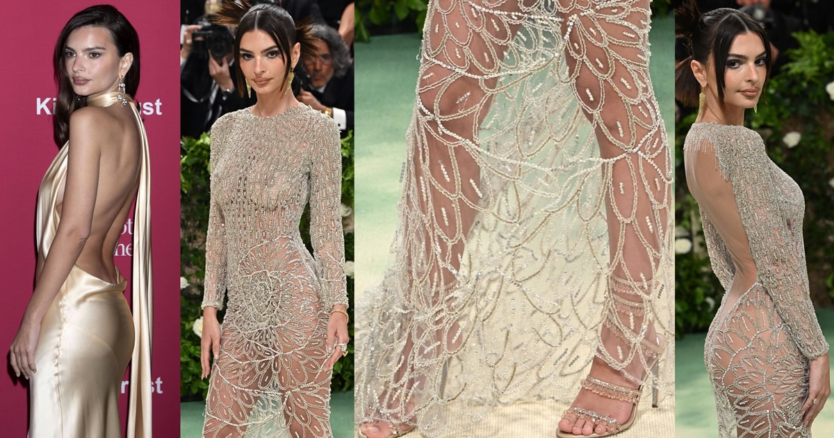 Emily Ratajkowski Stuns in Vintage Versace at Met Gala 2024: A Look at Her Iconic Style