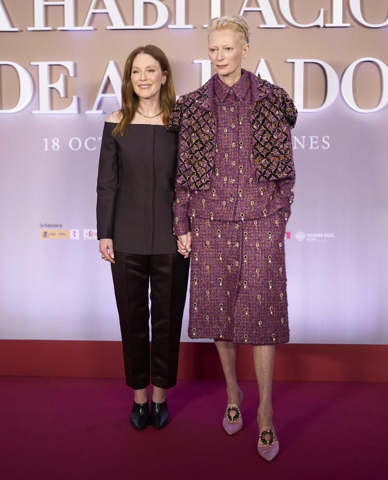 Julianne Moore and Tilda Swinton Dazzle in Bold Looks at The Room Next Door Photocall