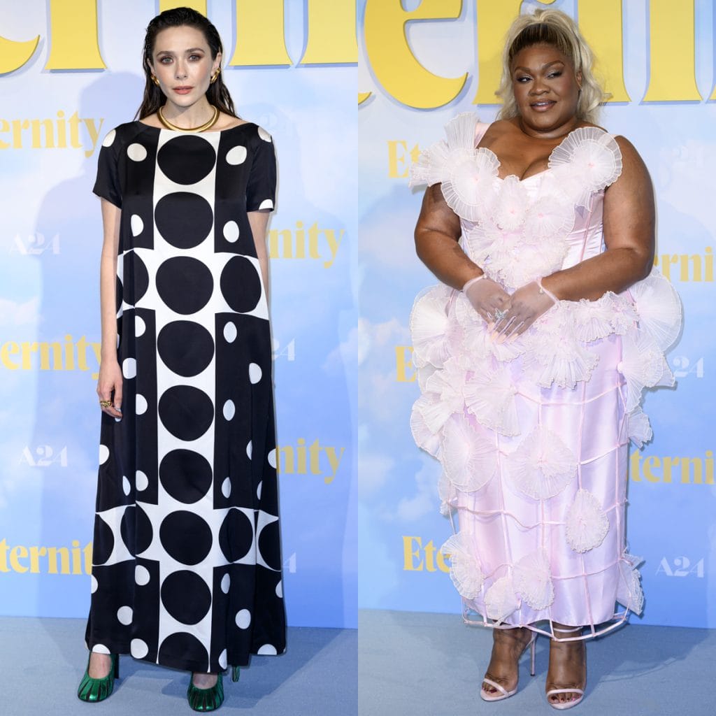Elizabeth Olsen’s Graphic Dries Van Noten Dress vs. Da’Vine Joy Randolph’s Pink Couture ...